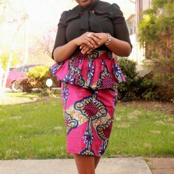 grassfields | Skirts | Grassfields Deep Purple African Ankara Print ...